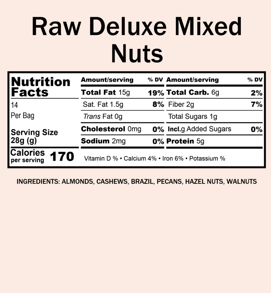 Deluxe Nuts, Raw (12 oz) — The Nut Garden