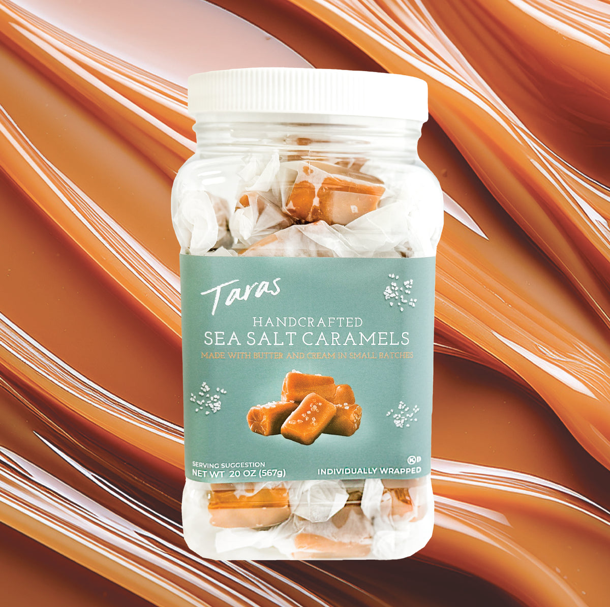 Mrs. Call's Caramels | Sea Salt Caramels (20 oz Tara's Jar)