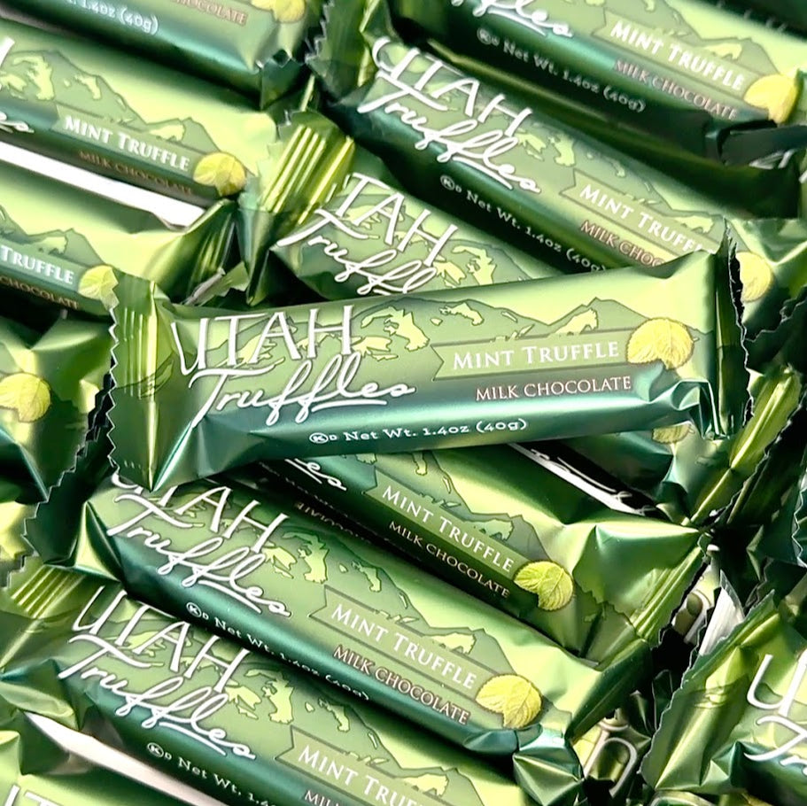 Utah Truffle Bars, Mint Milk Chocolate (24 ct) — The Nut Garden