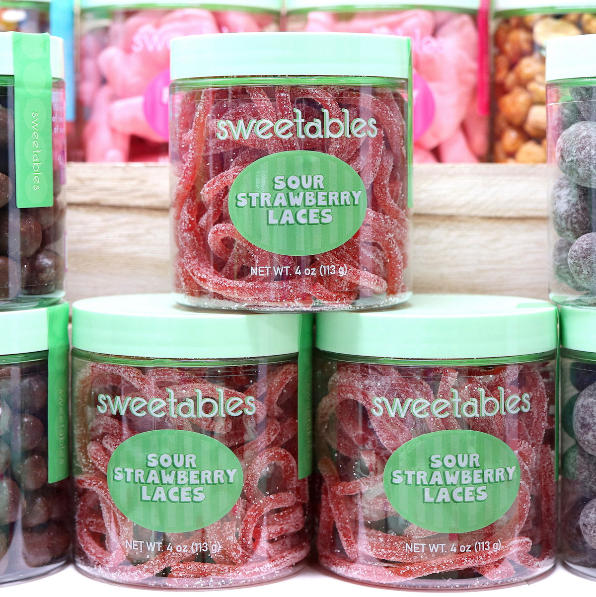 Sour Strawberry Licorice Laces | Sweetables — The Nut Garden